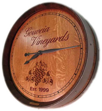 Gallery of Wine & Winery Barrel Clocks