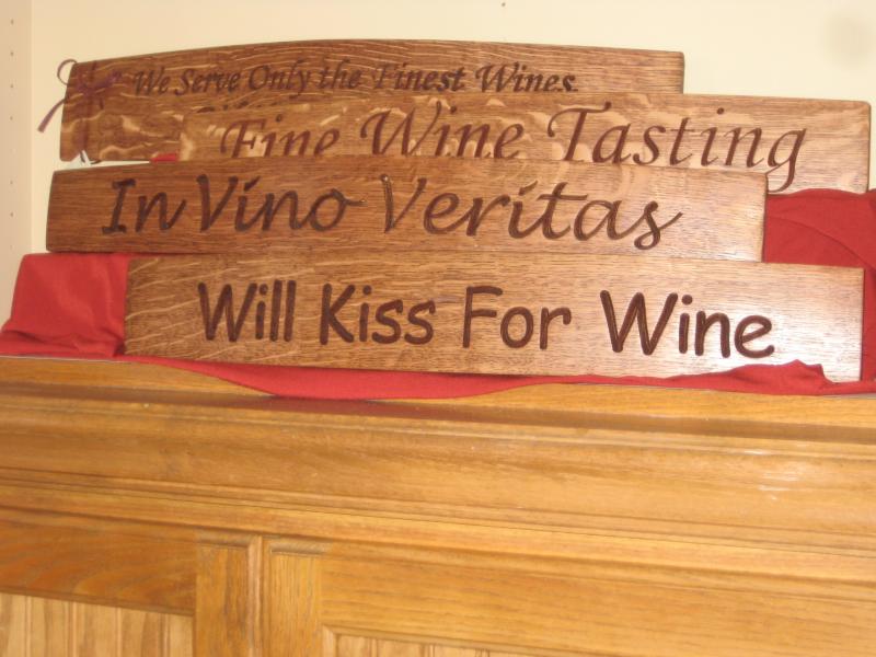 Wine Barrel Stave Signs Gallery